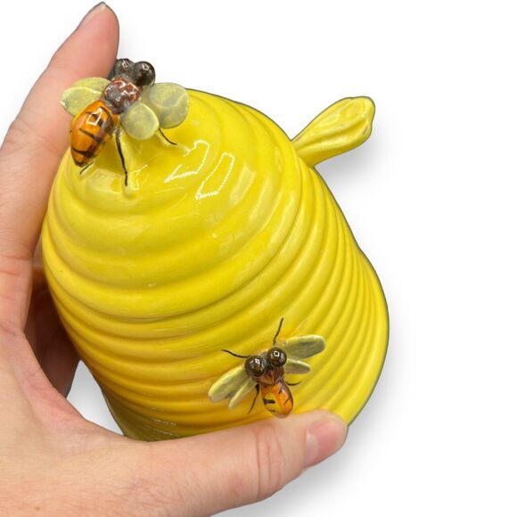 Handmade | Dining | Vintage Pottery Beehive Honey Jar Spoon With Lid ...